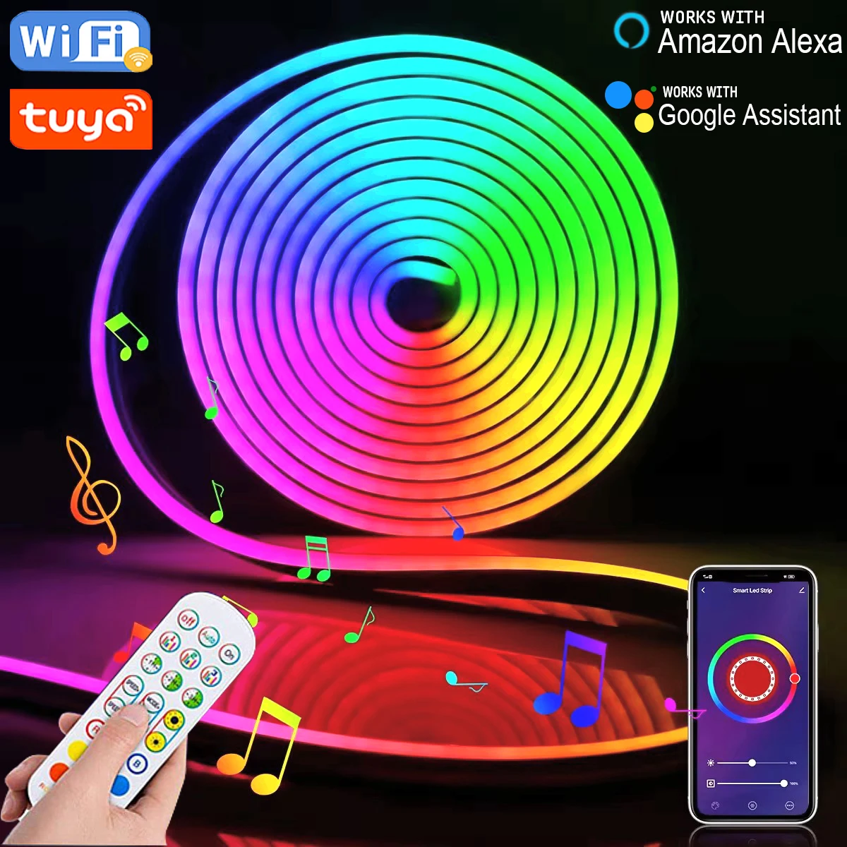 5V-USB-Tuya-Smart-WiFi-Neon-LED-Strip-Light-Waterproof-RGB-Neon-Lights ...