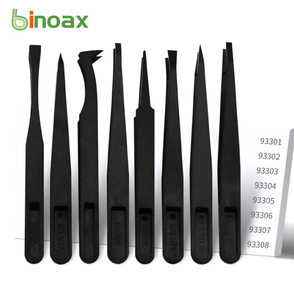 Binoax-Plastic-Precision-Tweezers-Set-Upgraded-Anti-Static-Curved ...
