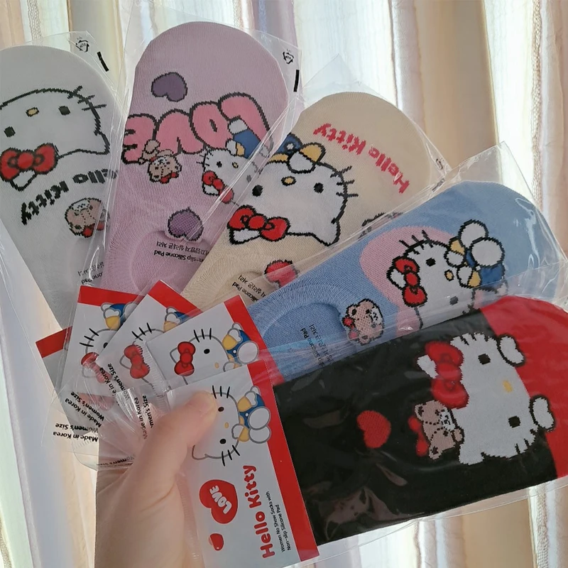 Sanrios-Hello-Kitty-karikat-r-tekne-orap-k-zlar-bir-ift-bahar-ve-yaz ...