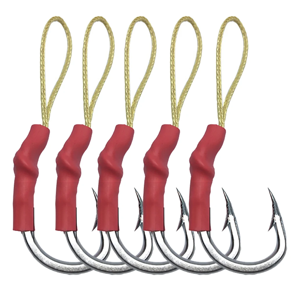 5pcs-Jig-Fishing-Hook-High-Carbon-Steel-Hooks-Japan-Assist-Hook-Barbed ...