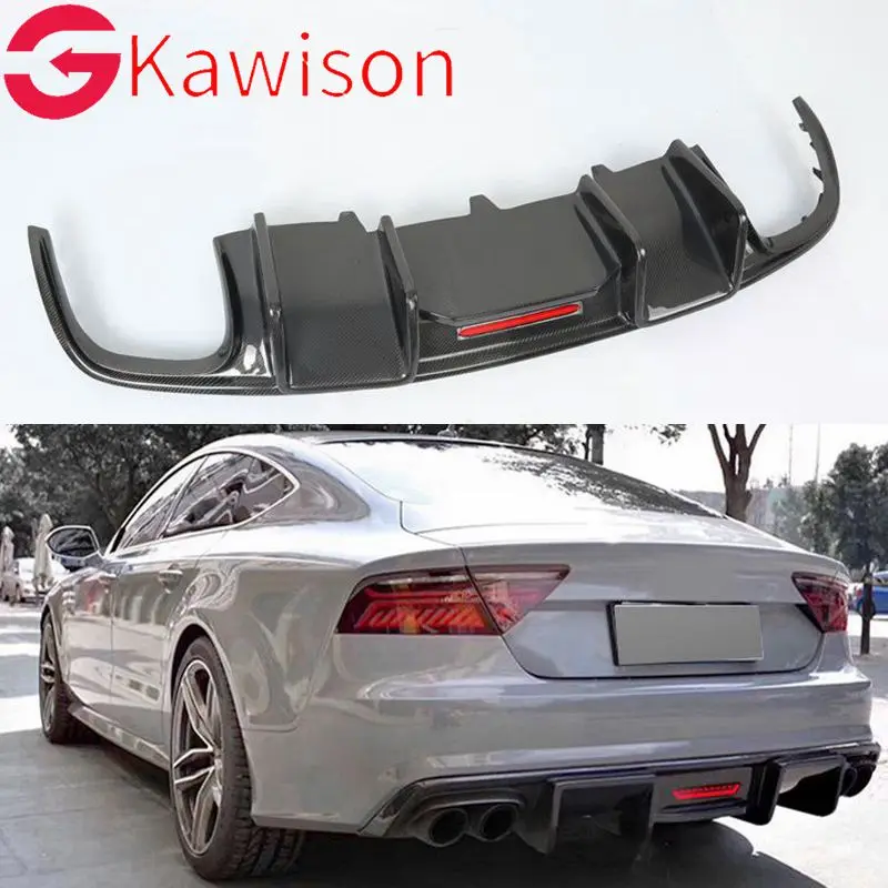 For Audi A7 S7 RS7 2012 2013 2014 2015 Carbon Fiber Rear Bumper ...