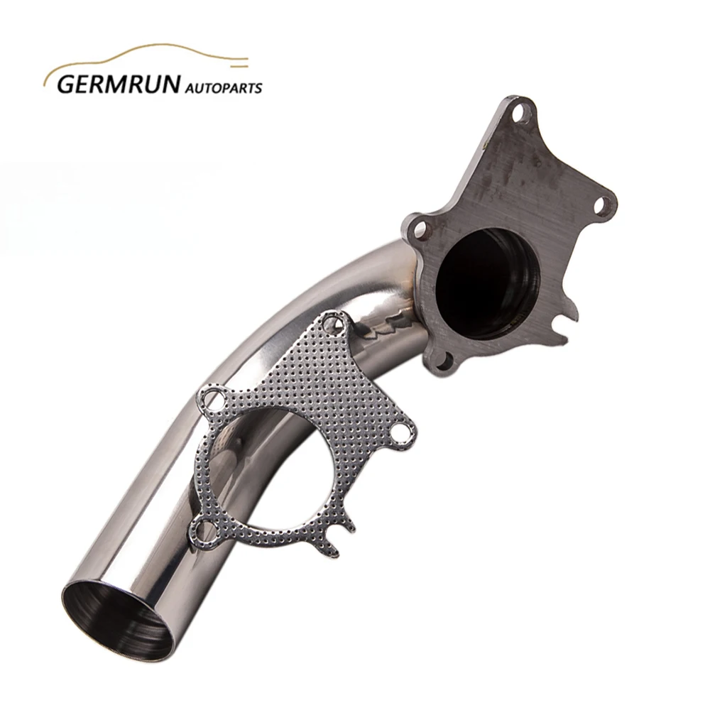 10“ LONG UNIVERSAL T3/T4 5 BOLT TURBO DOWNPIPE 90 DEGREE WITH GASKET ...
