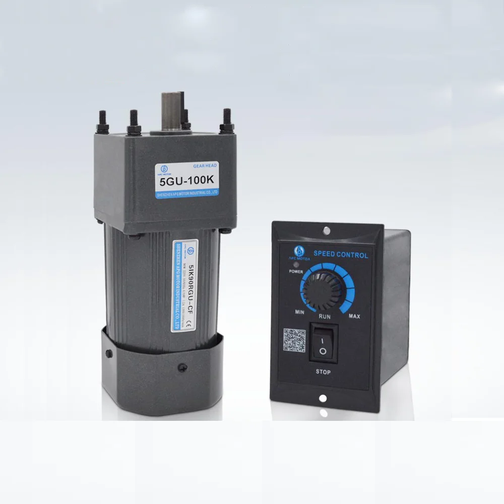 5IK90RGN CF 90W 220V AC gear reduction motor, reversible, adjustable ...