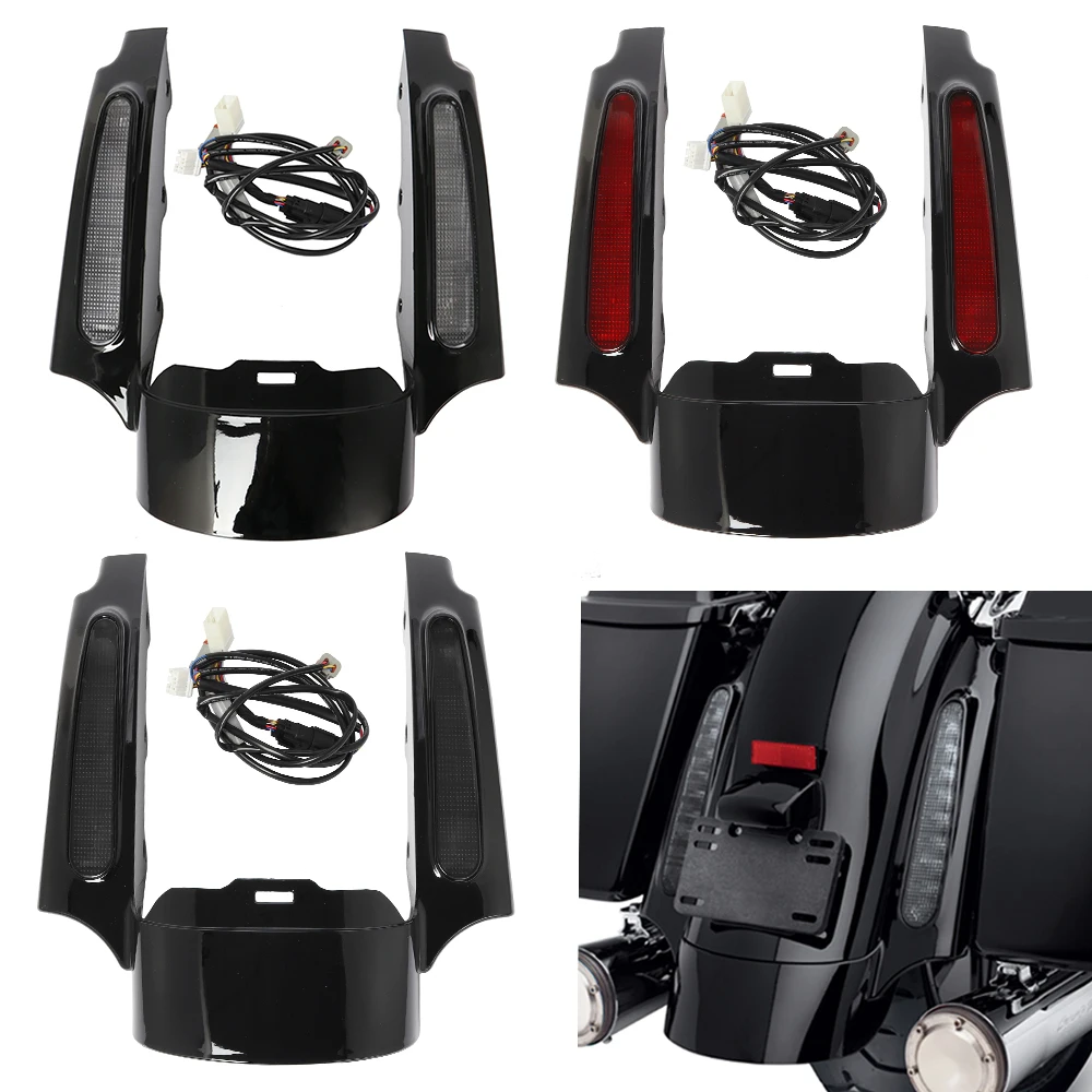 Motorcycle-Rear-Fender-Fascia-With-LED-Light-For-Harley-Touring-Electra ...