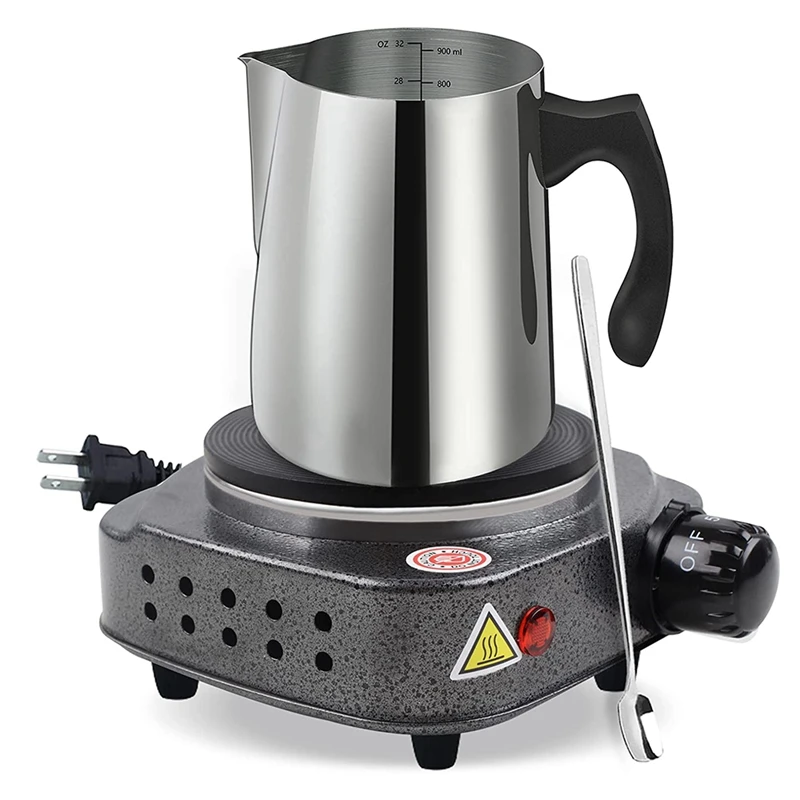 Hot-Candle-Making-Pouring-Pot-With-Electric-Hot-Plate-For-Melting-Wax ...