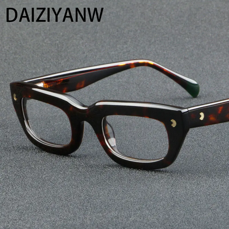 Vintage Rectangle Punk Acetate Optical Glasses Frames Men Women Fashion ...