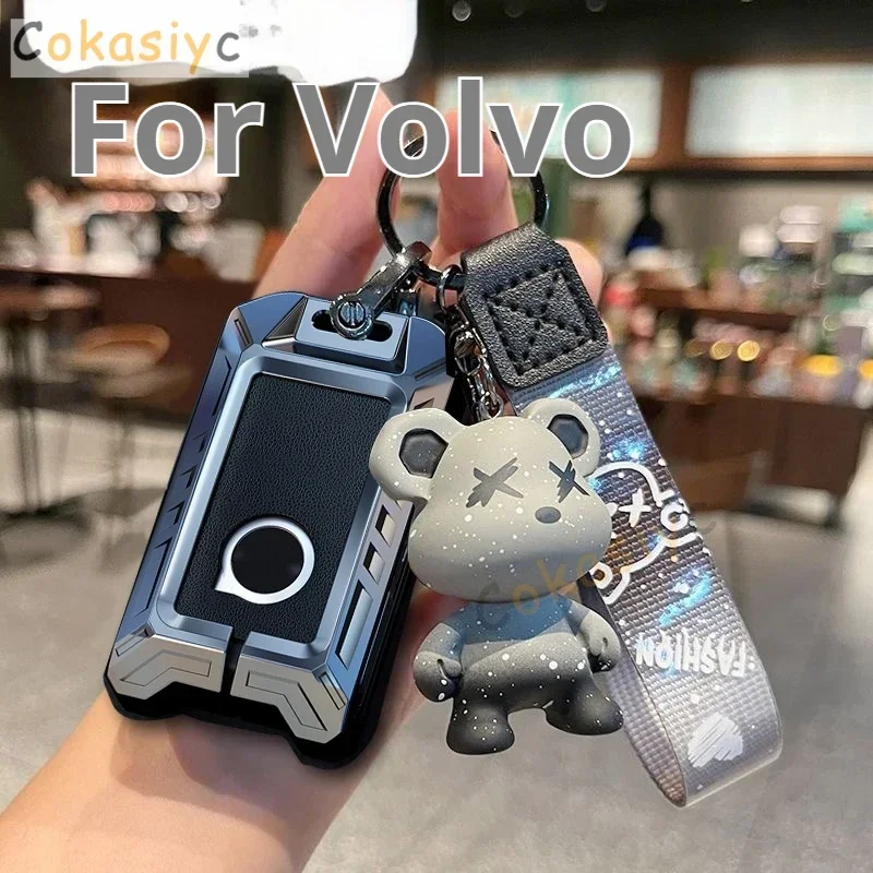 볼보 XC90 XC60 XC40 XC70 XC80 S60 S80 S90 V40 V60 자동차 키 체인 액세서리 아연 합금 실리콘 ...