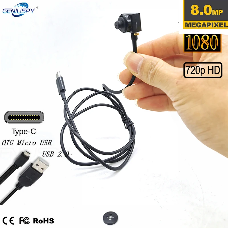 미니 C 타입 USB 카메라, 마이크로 USB OTG UVC 카메라, 오디오 CCTV 카메라, 외부 안드로이드 휴대폰용 ...