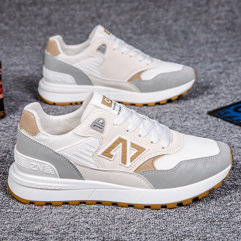 Men Casual Sneakers PU Classic Concise Running Shoes Trend Fashion ...