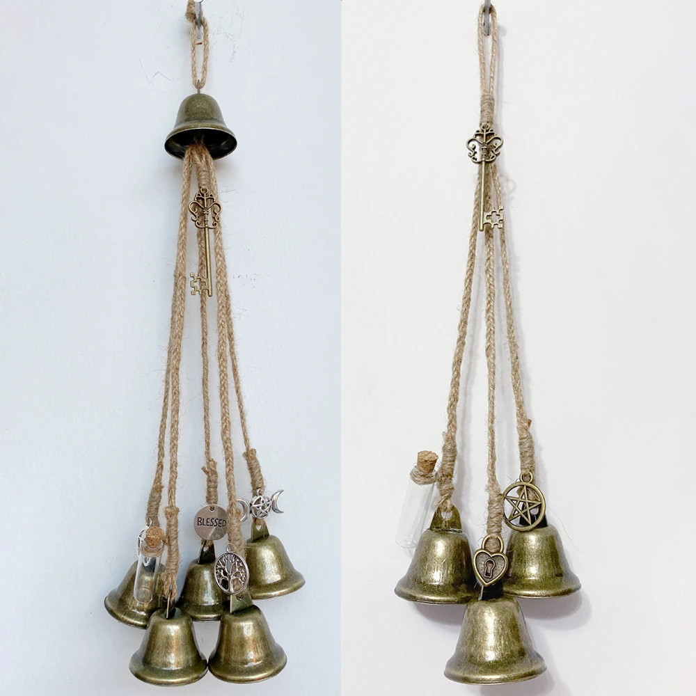 Vintage-Handmade-Hanging-Bells-Weaving-Wind-Blessing-Bell-Handicraft ...