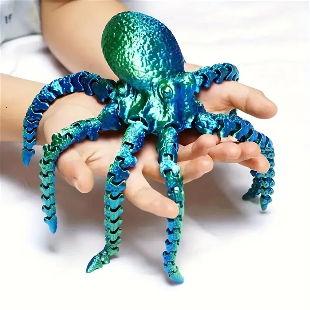 27CM-3D-Printed-Octopus-Figurine-with-Flexible-Joints-For-Home-Office ...