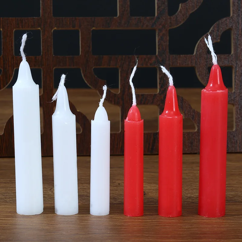 10pcs-Small-Red-Candles-Household-Birthday-Lighting-Red-and-White ...