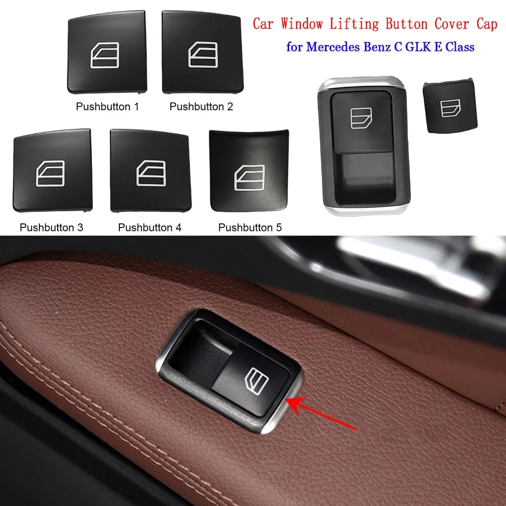 Car-Window-Lifter-Switch-Button-Cover-Cap-For-Mercedes-Benz-C-GLK-E ...