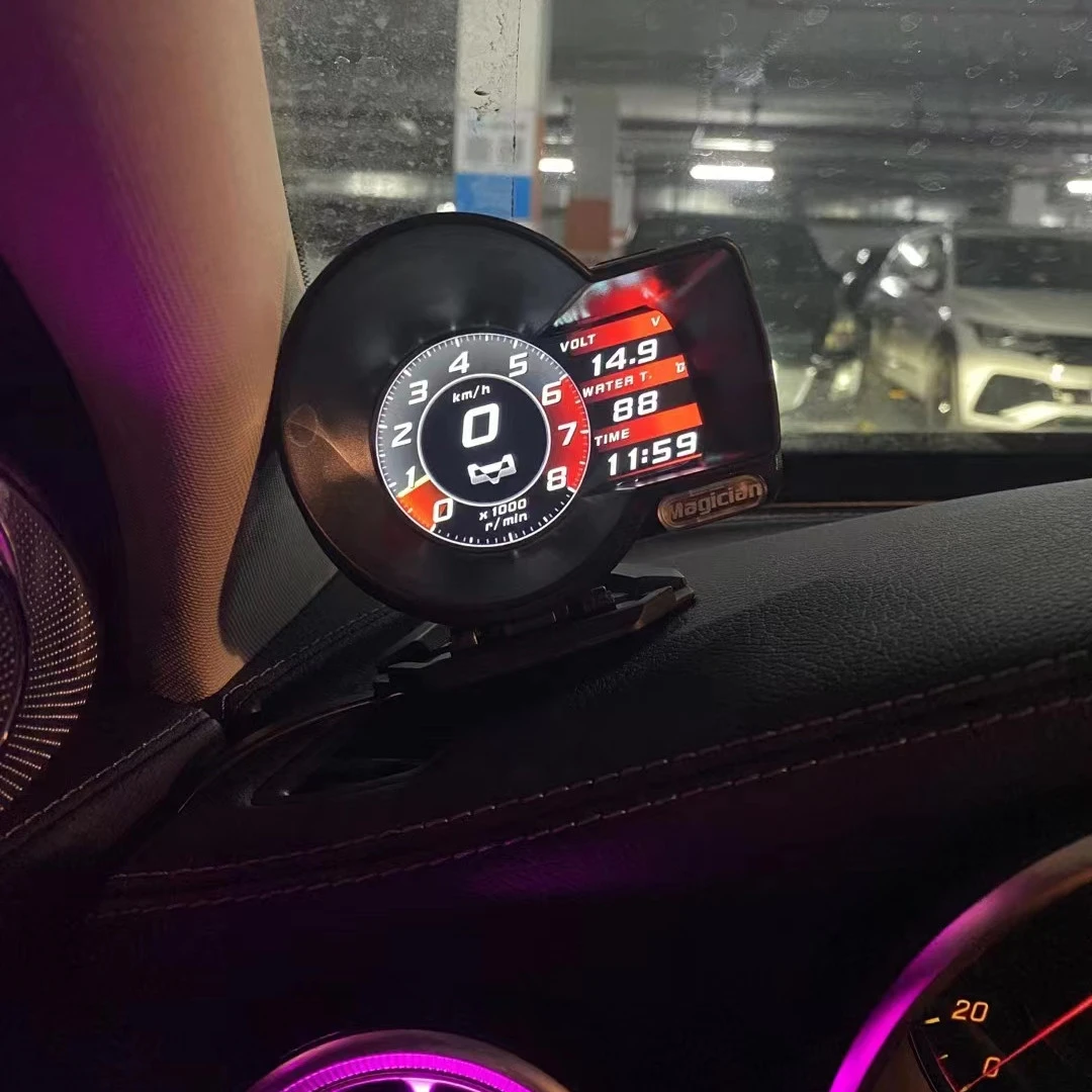 Magician Gauge NEW OBD2 F835 Water TEMP Oil Pressure Turbo Boost RPM ...