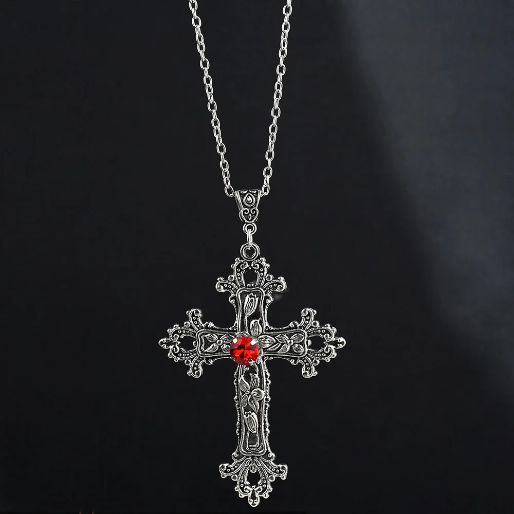 Готическое ожерелье с крестом из нержавеющей стали | AliExpress