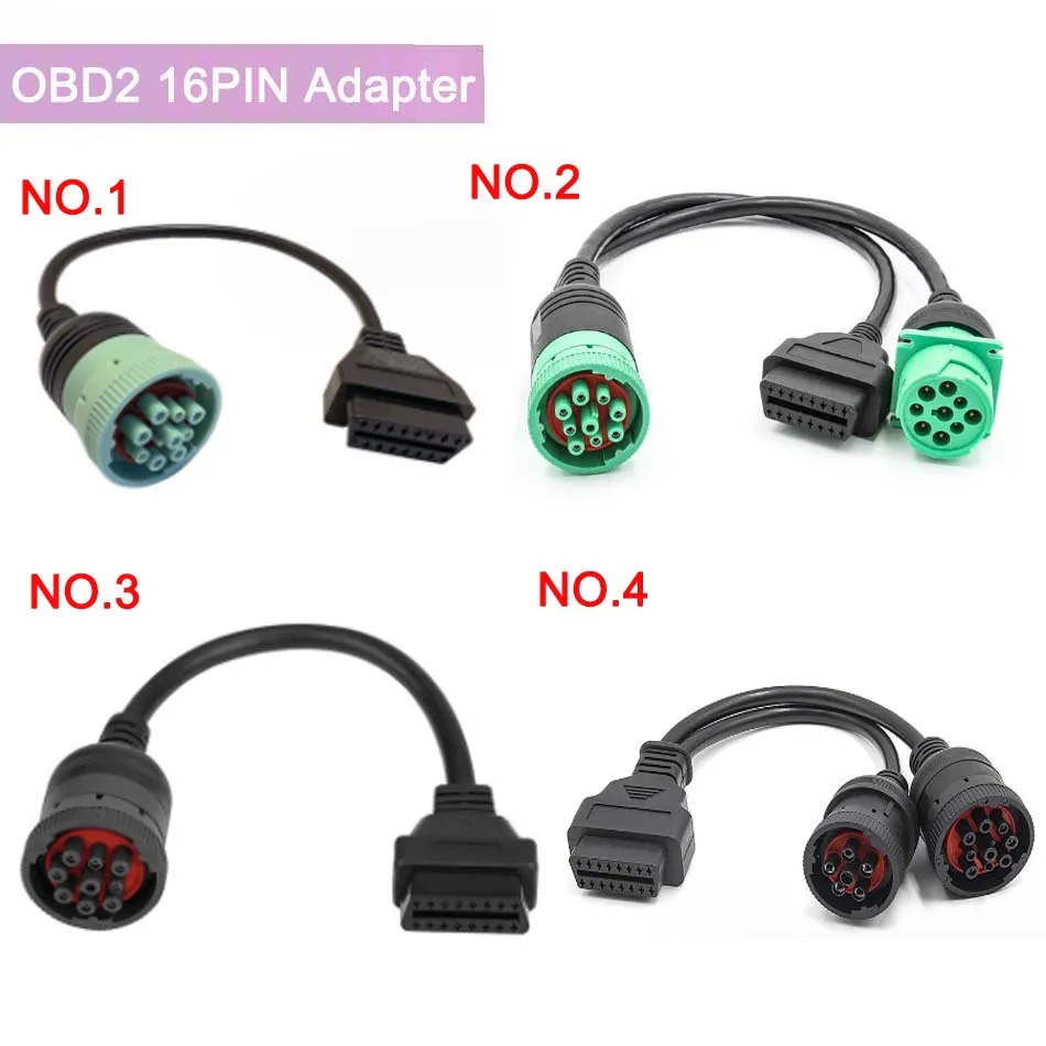 Truck-Line-for-Cummins-9pin-To-OBD-16pin-Connect-Wire-Heavy-Duty-J1939 ...