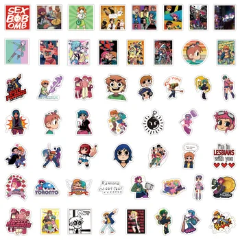50pcs Cute Scott Pilgrim stickers Aesthetic Decals Decorative Scrapbook ...