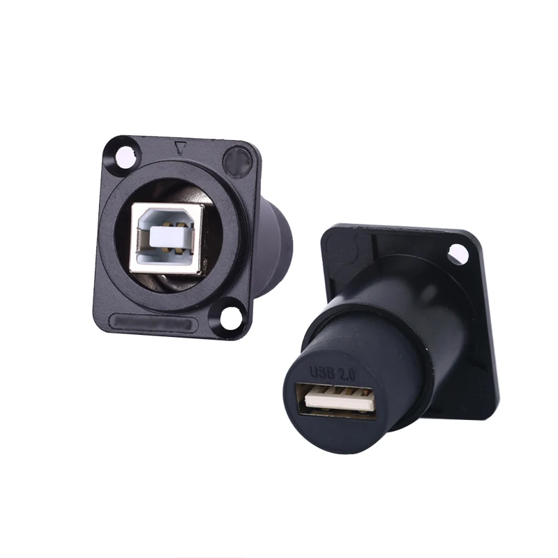 USB-2-0-Female-to-Printer-Panel-Mount-Connector-USB-Type-B-to-USB-A ...