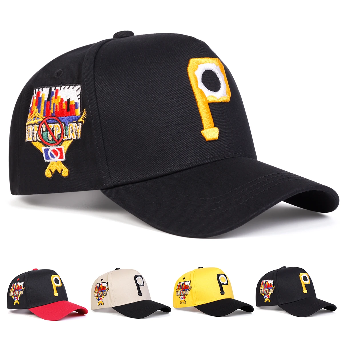 Unisex Personalized P Letter Embroidery Baseball Caps Spring Autumn ...