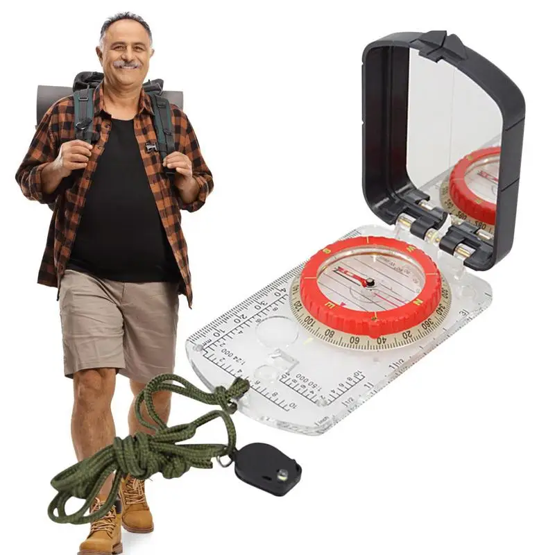 Military-Professional-Compass-With-Mirror-High-Precision-Waterproof ...