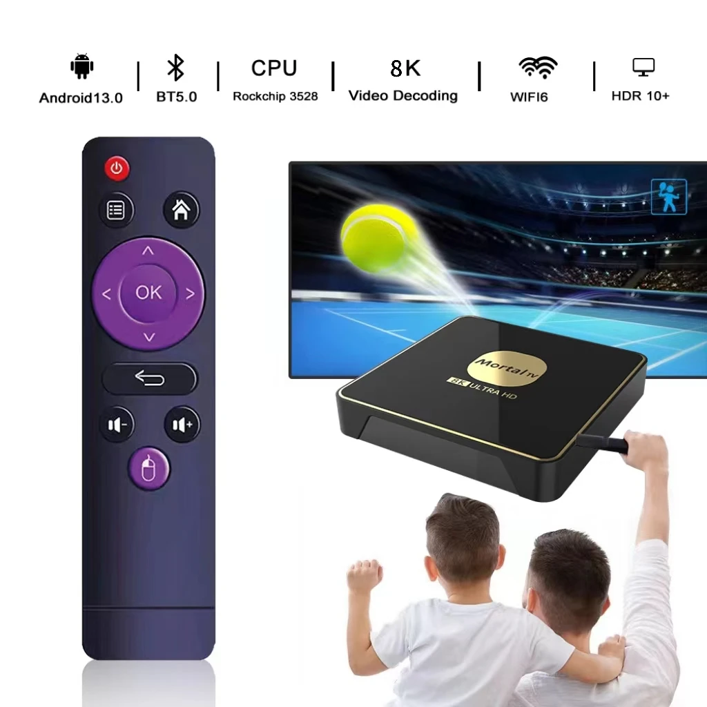 Android13-TV-Box-T3-8K-HDR10-Dispositivo-de-TV-inteligente-WiFi-6-BT-5 ...