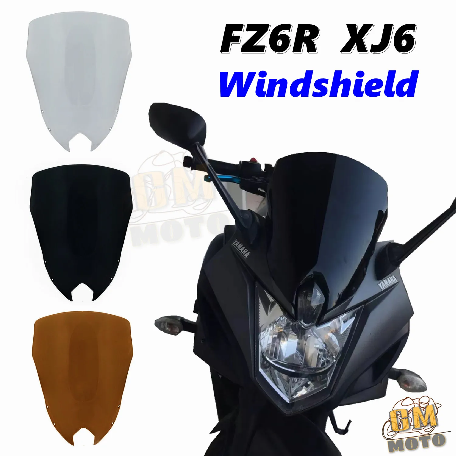 Motorcycle Windscreen Windshield Screen Shield For YAMAHA FZ6R FZ-6R ...