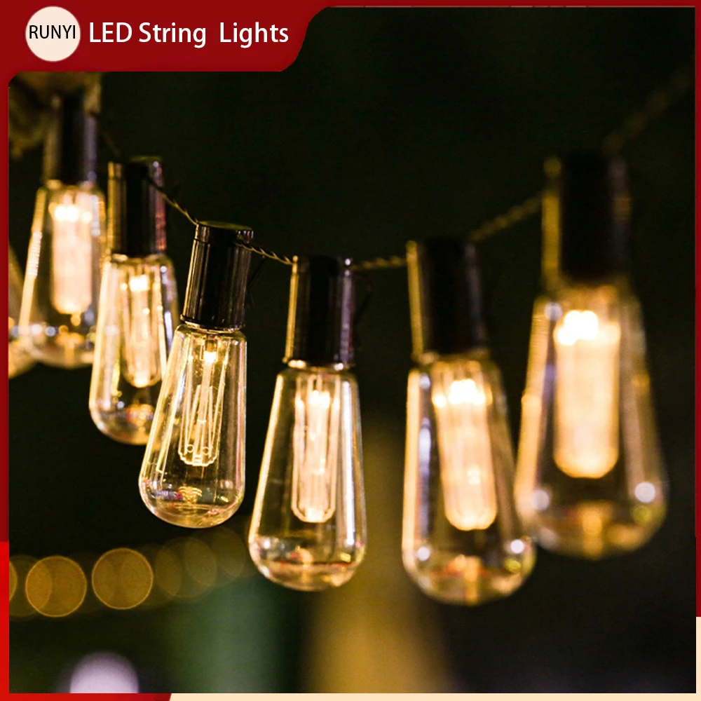 LED String Lights Waterproof Garden Night Light Outdoor Camping ...