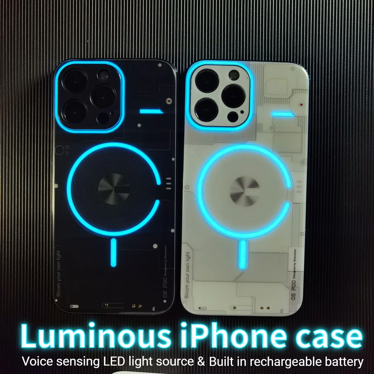 Cool-LED-Glowing-Phone-Case-Hidden-Geometric-Line-Caller-Light-Phone ...