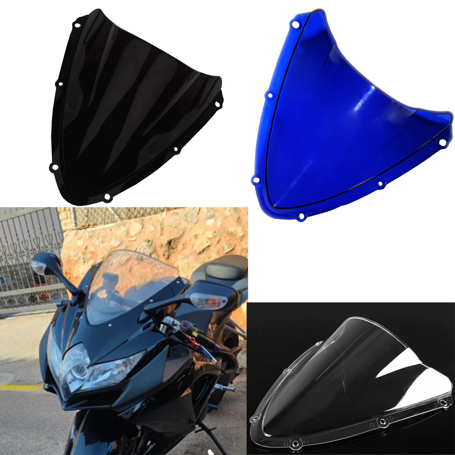 Motorcycle-Windscreen-Windshield-Shield-Screen-Wind-Protector-For ...