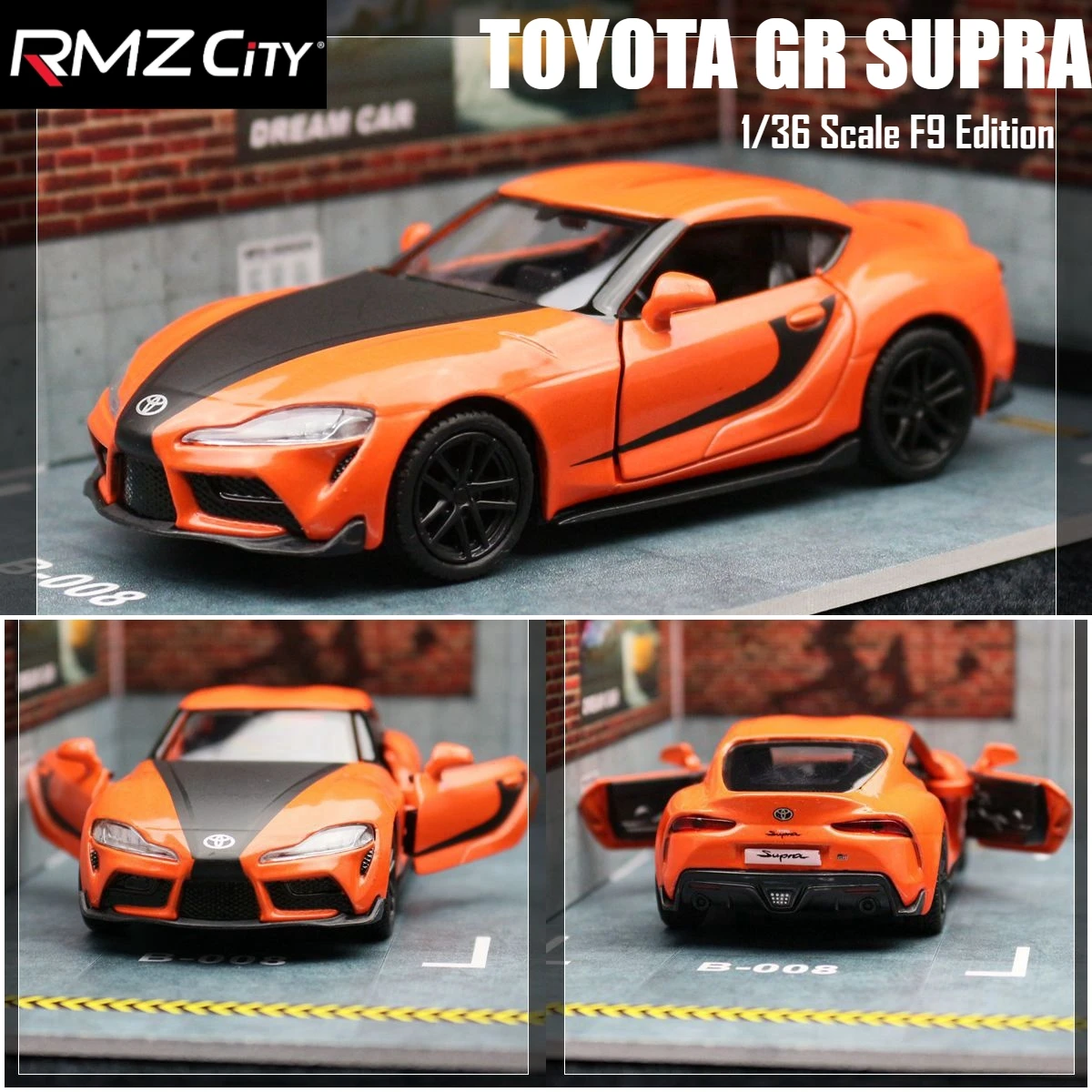 Fast-9-1-36-Toyota-GR-Supra-Racing-Car-Toy-For-Children-Welly-RMZ-City ...