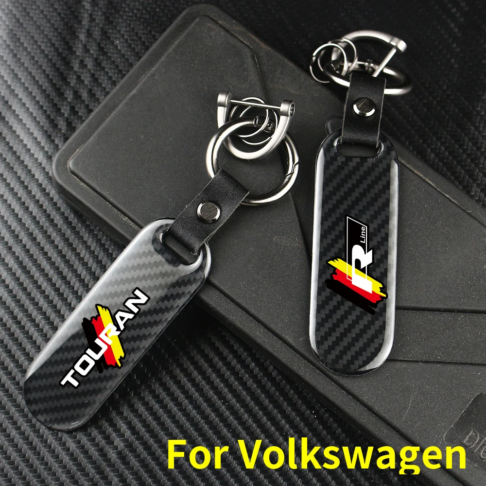 Carbon-Fiber-Car-Keychain-Key-Chain-Pendant-Keyring-Horseshoe-Buckle ...