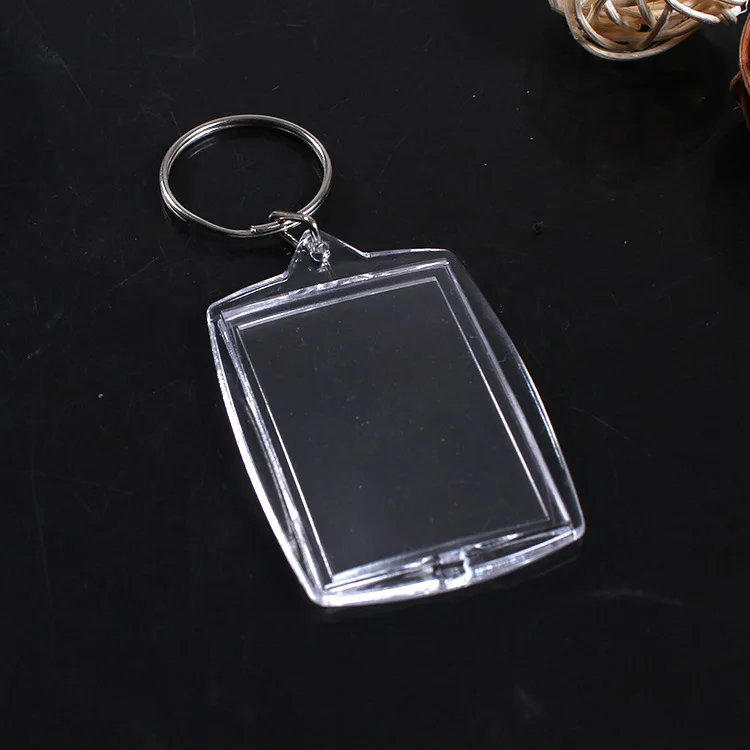 blank-photo-keychain-Clear-50pcs-Acrylic-Plastic-Blank-Keyrings-Insert ...