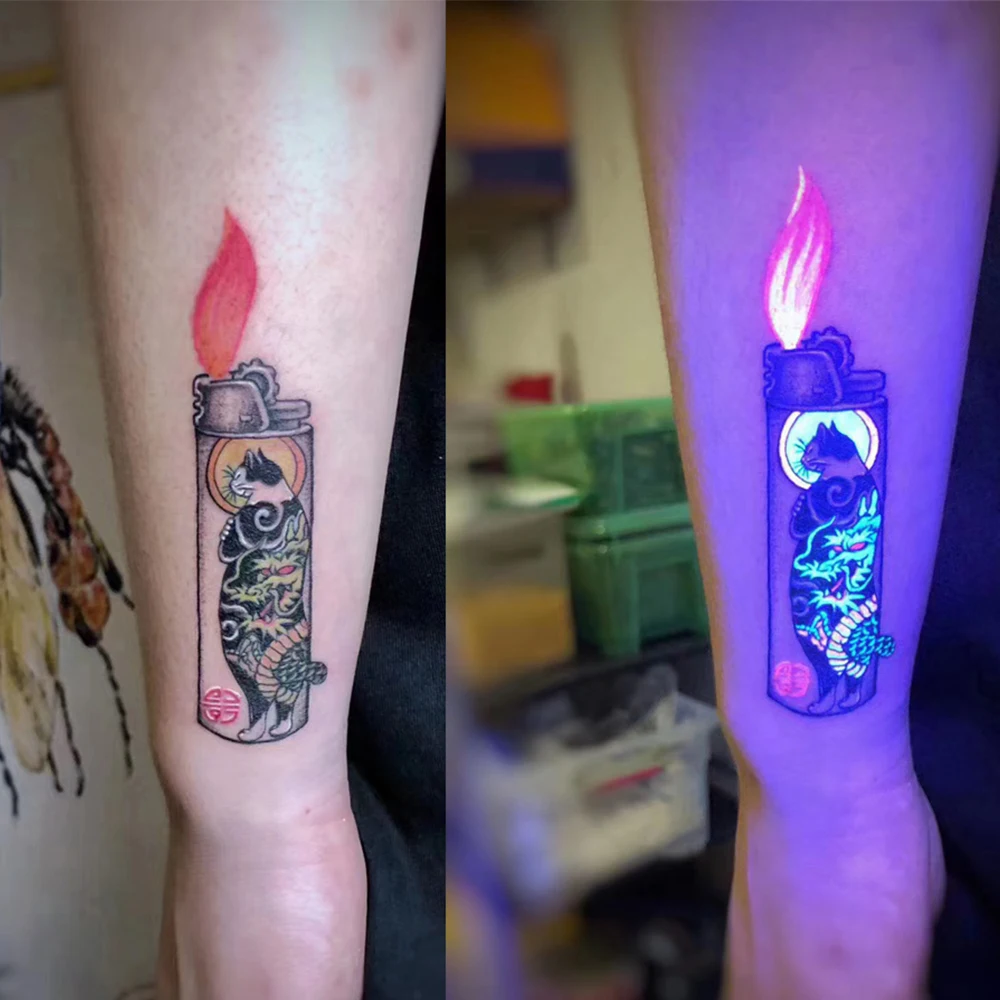 Healed Uv Ink Tattoo