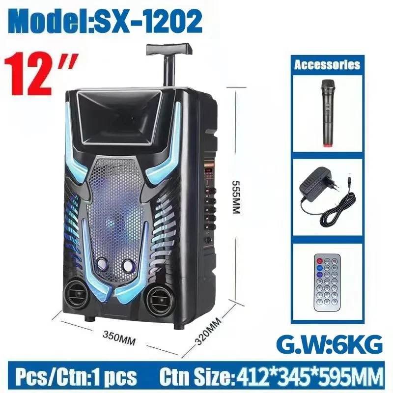 3000W-Peak-Power-12-Inch-Portable-Bluetooth-Speaker-DJ-Party-Karaoke ...
