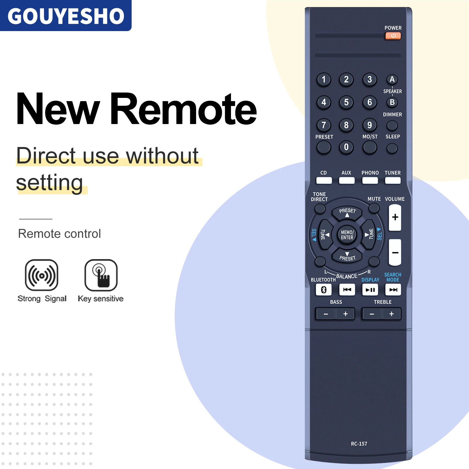 New-RC-157-For-Sherwood-Stereo-Audio-Receiver-Remote-Control-RX-4208-RX ...