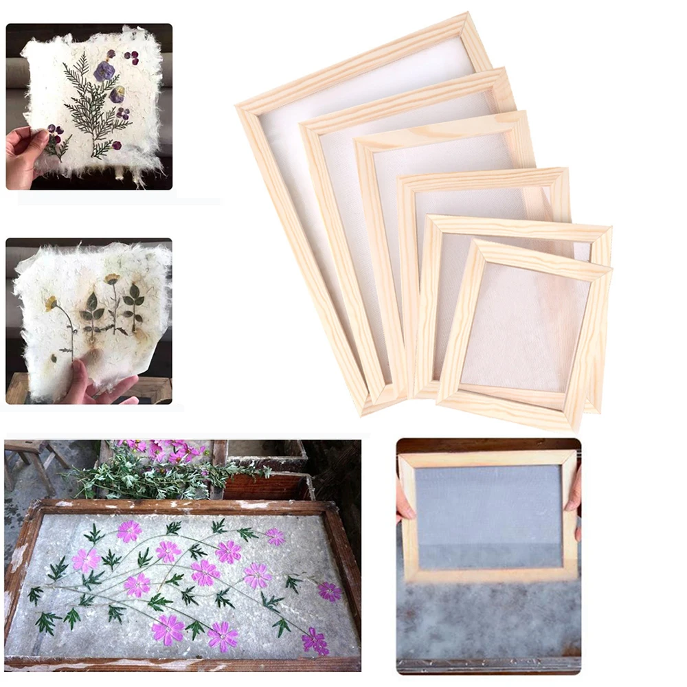 DIY-Paper-Making-Kit-Wooden-Recycling-Art-Crafts-Mould-Screen-Frame ...
