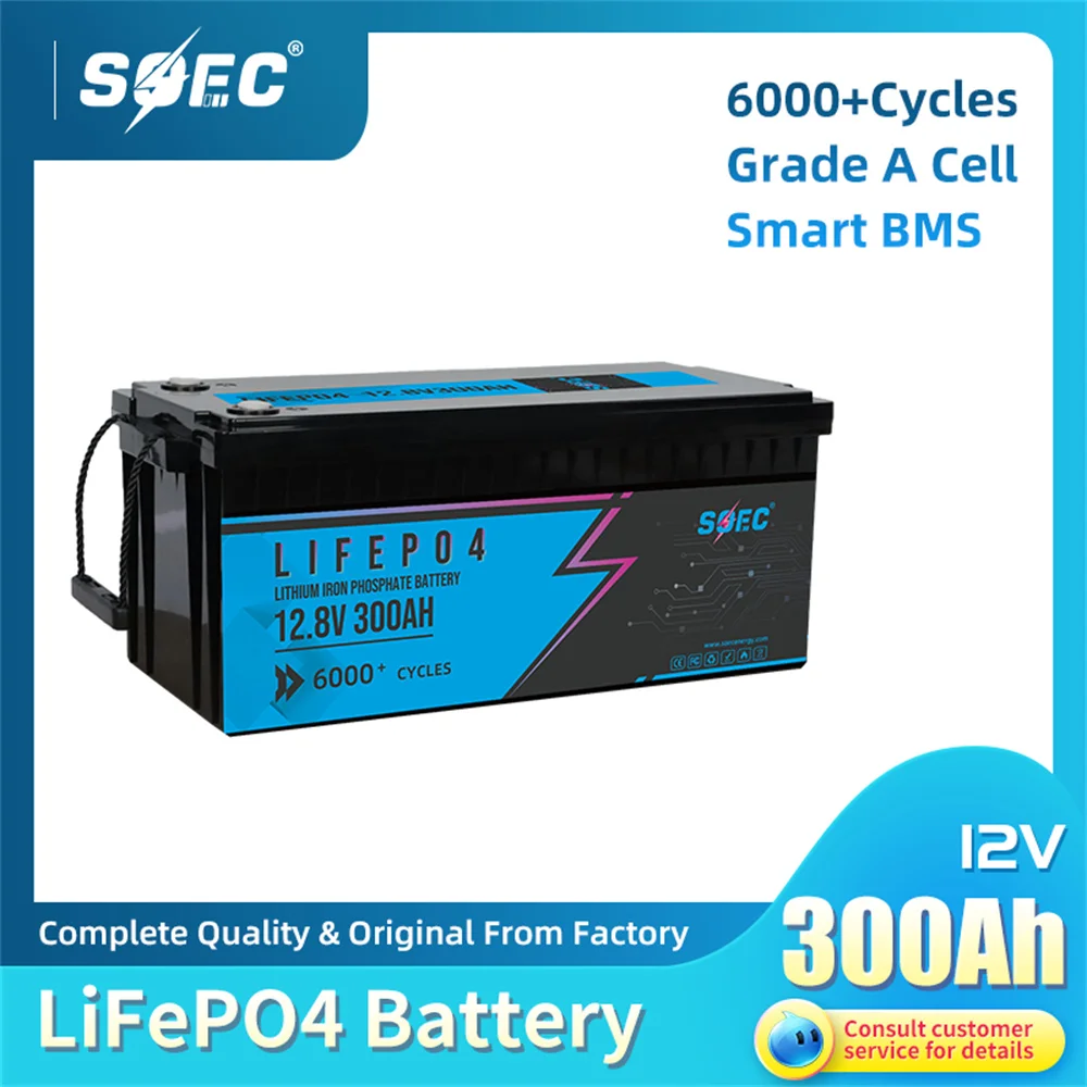 12V-24V-100Ah-200Ah-280Ah-300Ah-LiFePO4-Battery-Pack-SOEC-Lithium-Iron ...