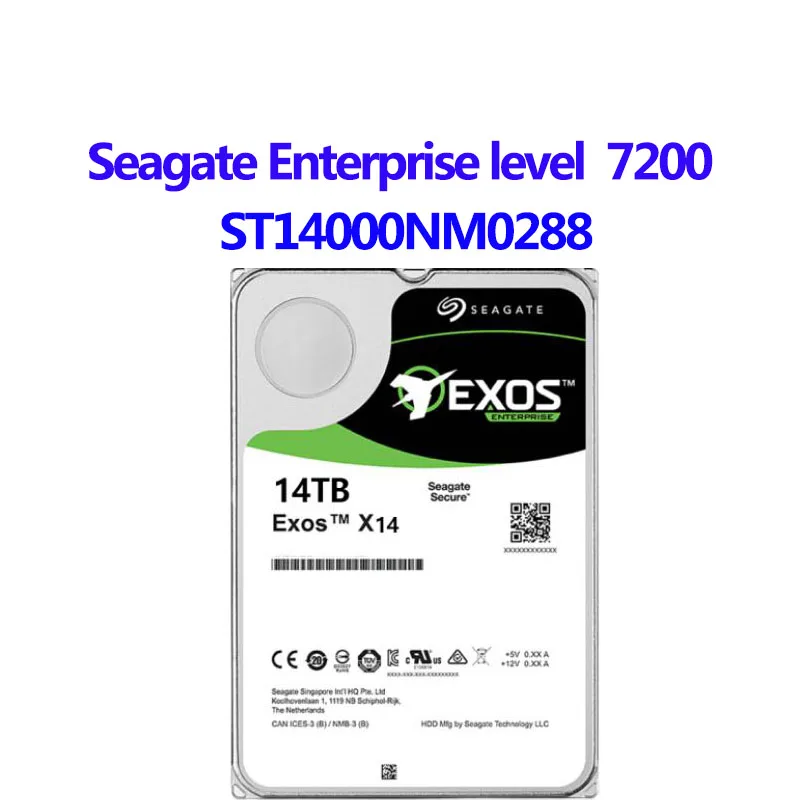Seagate exos ssd st14000nm0288 x14 7200 14tb enterprises 256mb 3.5 sas ...