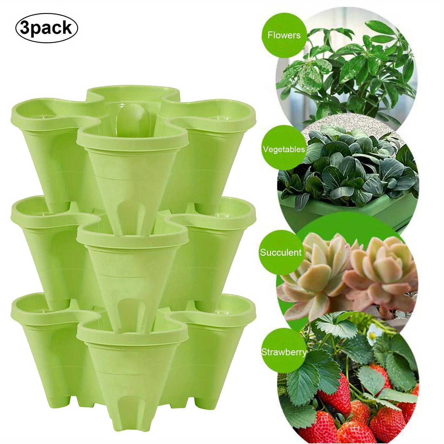 Vertical-Planter-Tower-Garden-3-Tiered-Planter-Stackable-Herb-Garden ...
