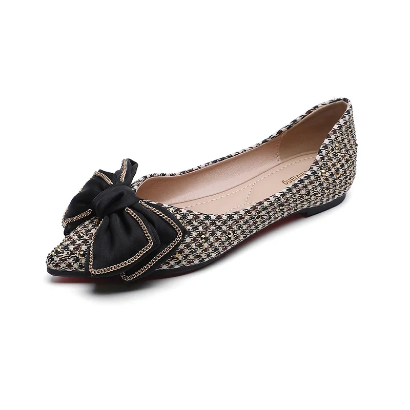 Fashion Flats for Women Single Shoes Pointed toe Office Lady Shoes Flat ...
