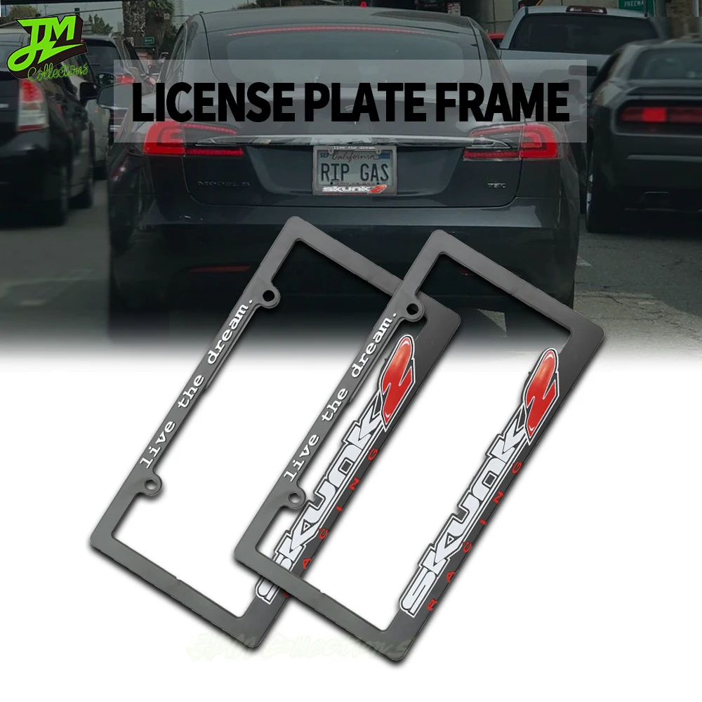 2PCS-Hot-USA-Standard-ABS-Car-License-Plate-Frame-JDM-Racing ...