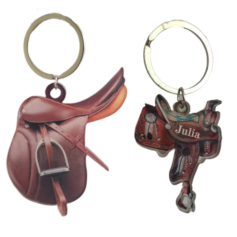 Western-Horse-Saddle-Keychain-Western-Car-Interior-Decor-Keychain-Key ...