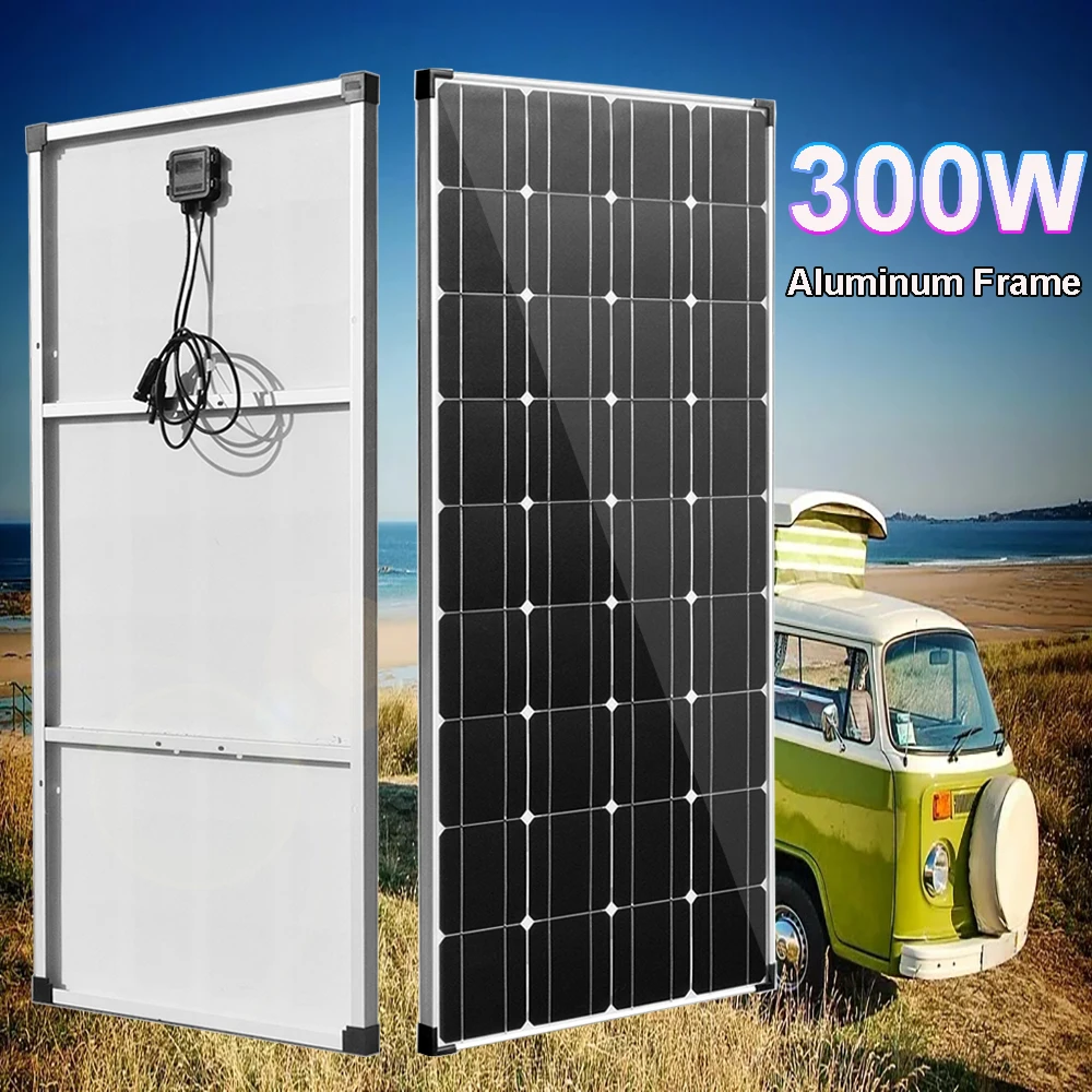 12v solar panel aluminum frame kit complete 300w 150w Photovoltaic ...