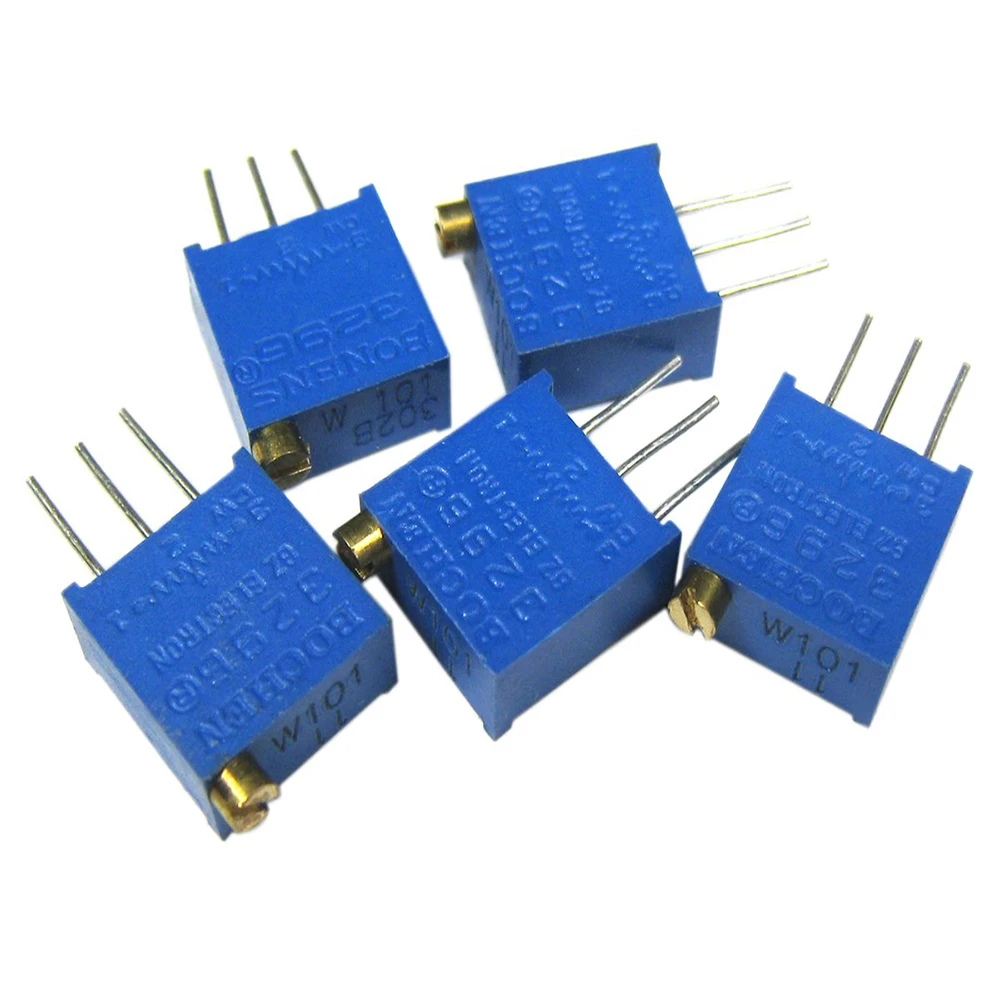 5PCS-3296W-Potentiometer-10Ohm-2M-Ohm-Adjustable-resistance-multi-turn ...