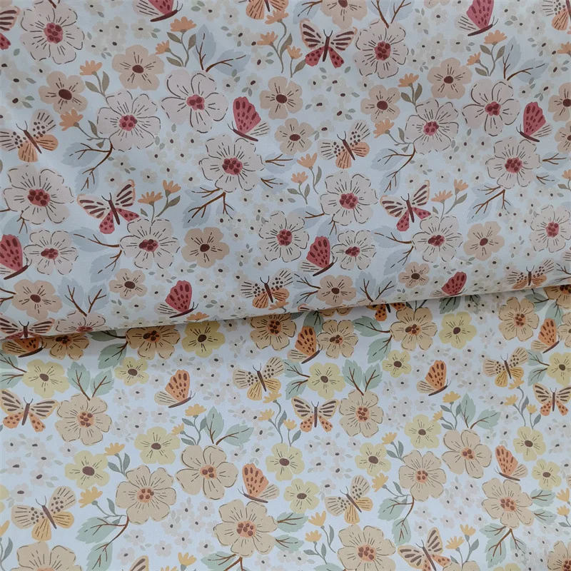 160x50cm nuevo estilo Pastoral tela con estampado de rosas pequeño ...