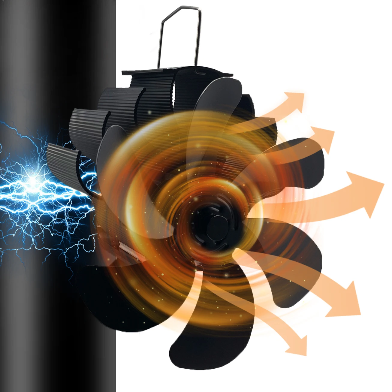 Magnetic Fireplace Fan Stove Fan Without Electricity Quiet Log Burner