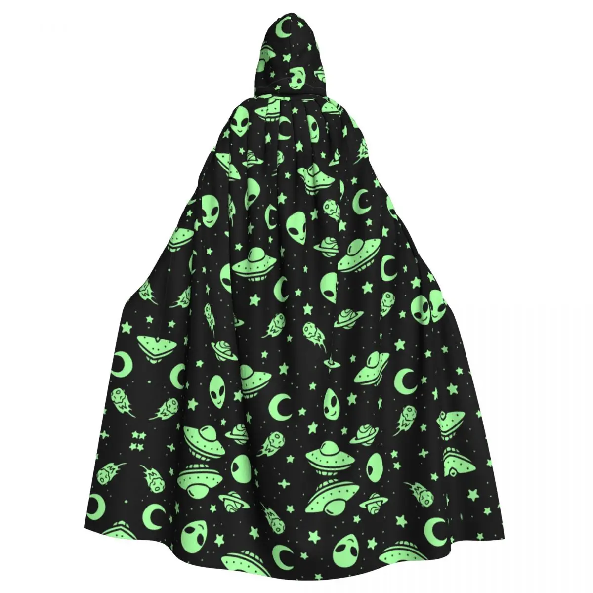 Adult-Cloak-Cape-Hooded-Green-Alien-UFO-Moon-Medieval-Costume-Witch ...