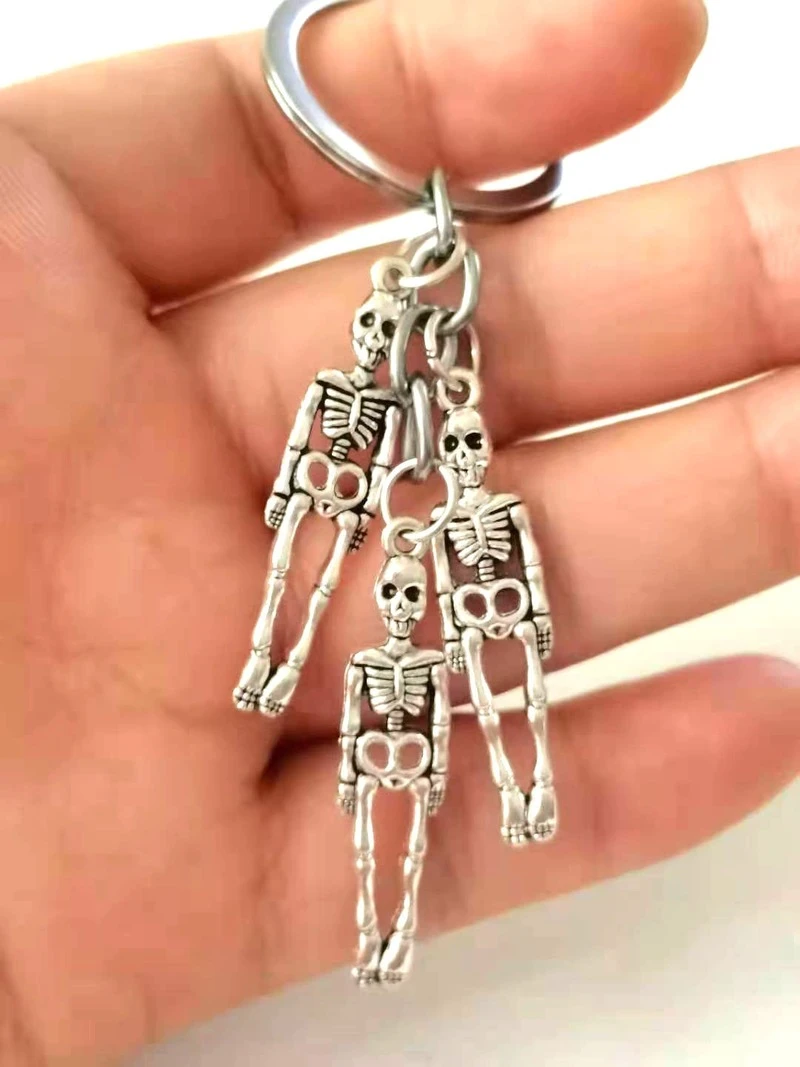 Skull Punk Keychain | Key Chain Skeletons | Skeleton Keychain | Dark ...