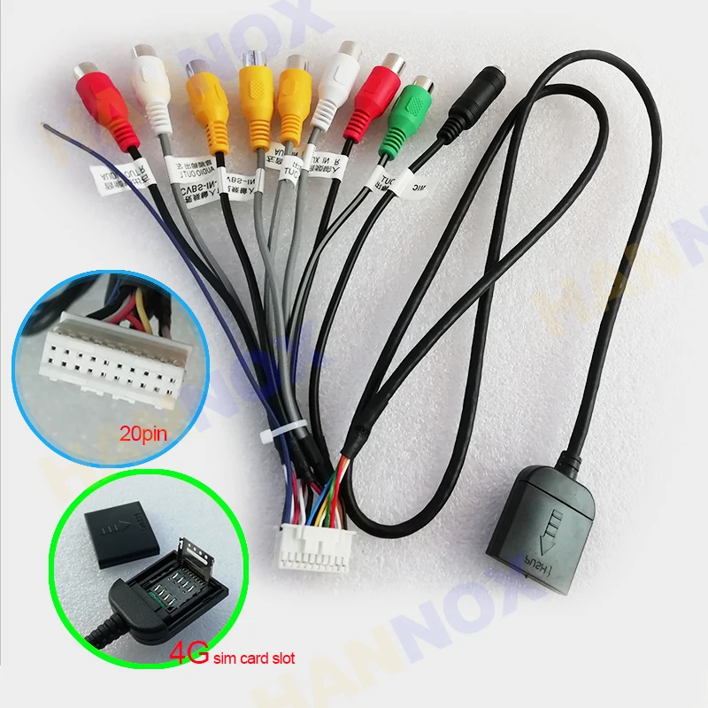 Car-Radio-DVD-Player-Stereo-RCA-Output-Cable-Adapter-Wire-3G-4G-SIM ...