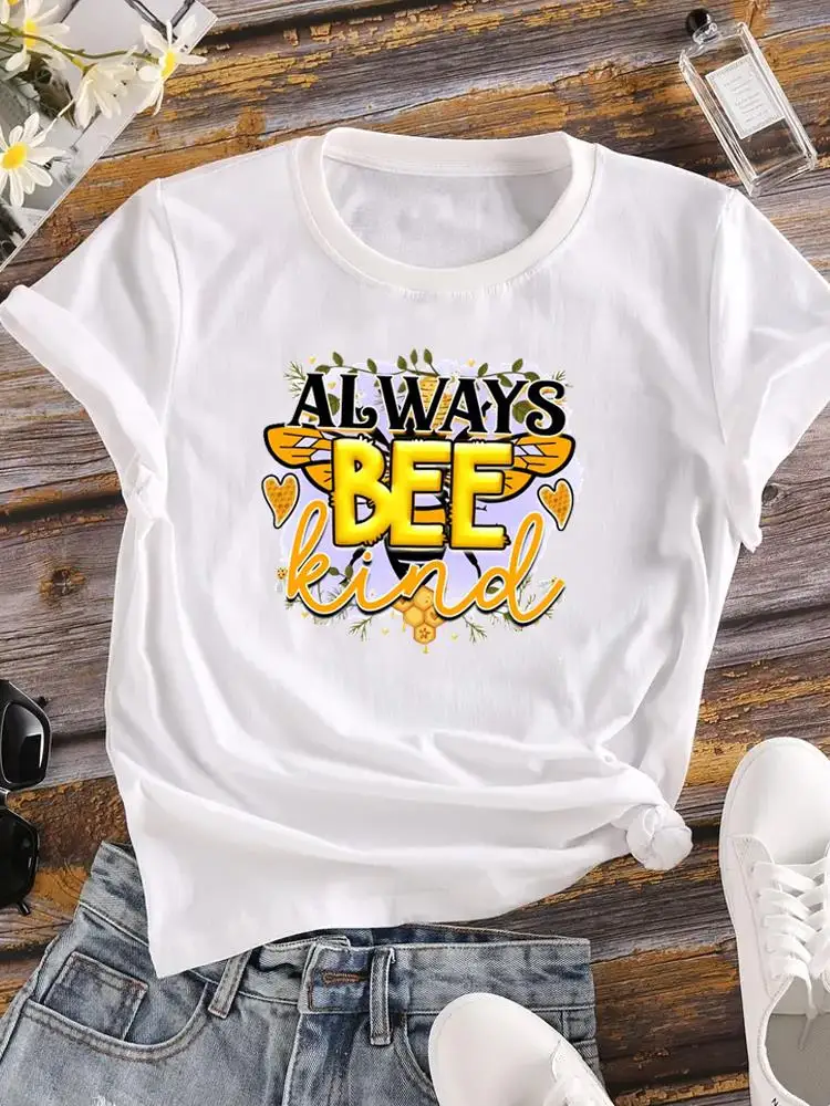 Bee-Letter-90s-Trend-Lovely-Clothes-Graphic-T-shirt-Women-Female-Print ...